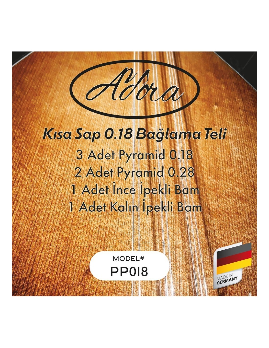 Adora PP018 Pyramid Kısa Sap 0.18 Bağlama Teli
